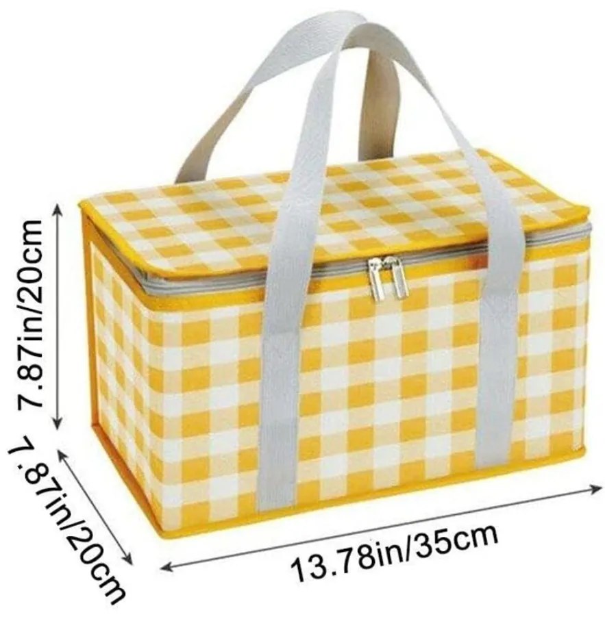 Camerazar Termoobal na potraviny LUNCH BOX kostkovaný velký