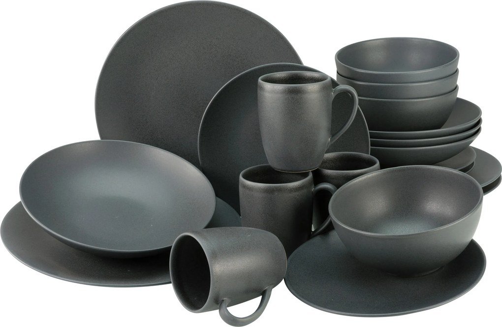 XXXLutz KOMBINOVANÁ SOUPRAVA Soft Touch black 20dílné Creatable - Online Only nádobí - 0077680297