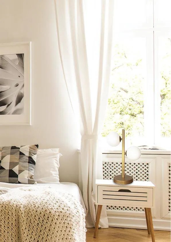 Mosazná stolní lampa Kama pro žárovku 2x G9  - Candellux