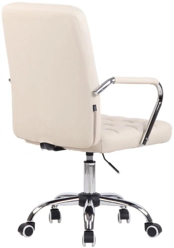 Bhm germany Kancelářská židle Terni, syntetická kůže, krémová
