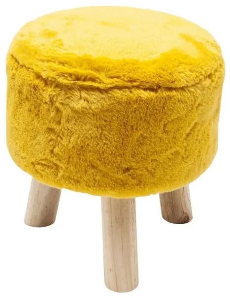 Žlutá stolička Kare Design Sun, ø 32 cm