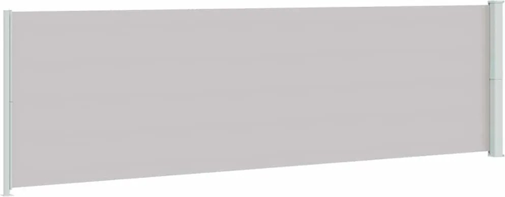 Zatahovací boční markýza 180 x 614 cm šedá 317968