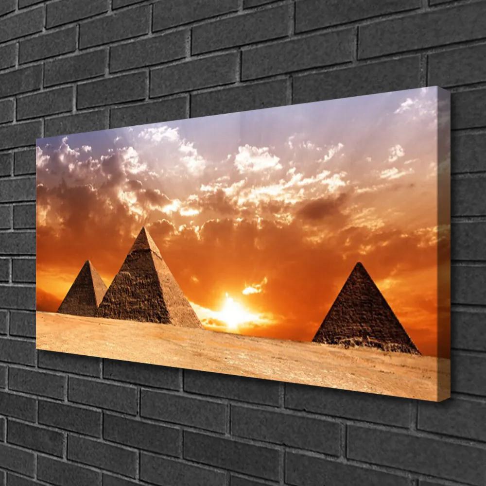 Obraz na plátně Pyramidy Architektura 100x50 cm