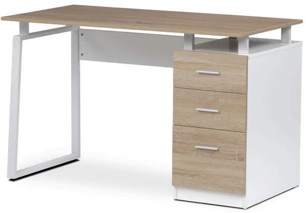 Autronic Kancelářský stůl APC-3218 SON 120x60 cm Odstín: Dub sonoma/bílá