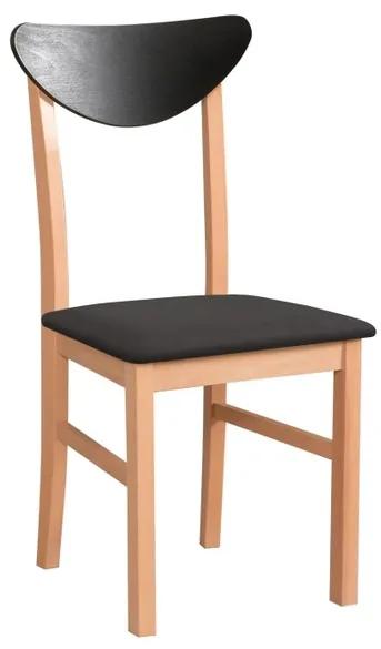 Drewmix jídelní židle LEO 2 dřevo: bílá, potahový materiál: látka, opěradlo: černá