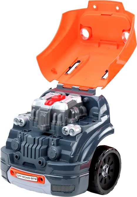 LEAN Toys Sada pro domácího mistra na rozebírání automobilových motorů, oranžová