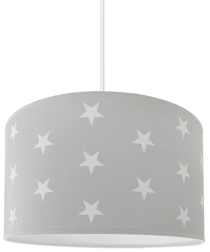 LAMPDAR Dětský lustr STARS GREY 1xE27/60W/230V SA0303