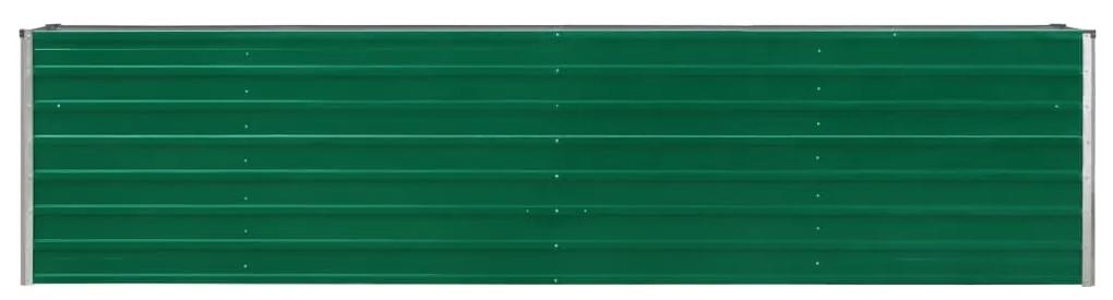 vidaXL Vyvýšený záhon 320 x 40 x 77 cm pozinkovaná ocel zelený