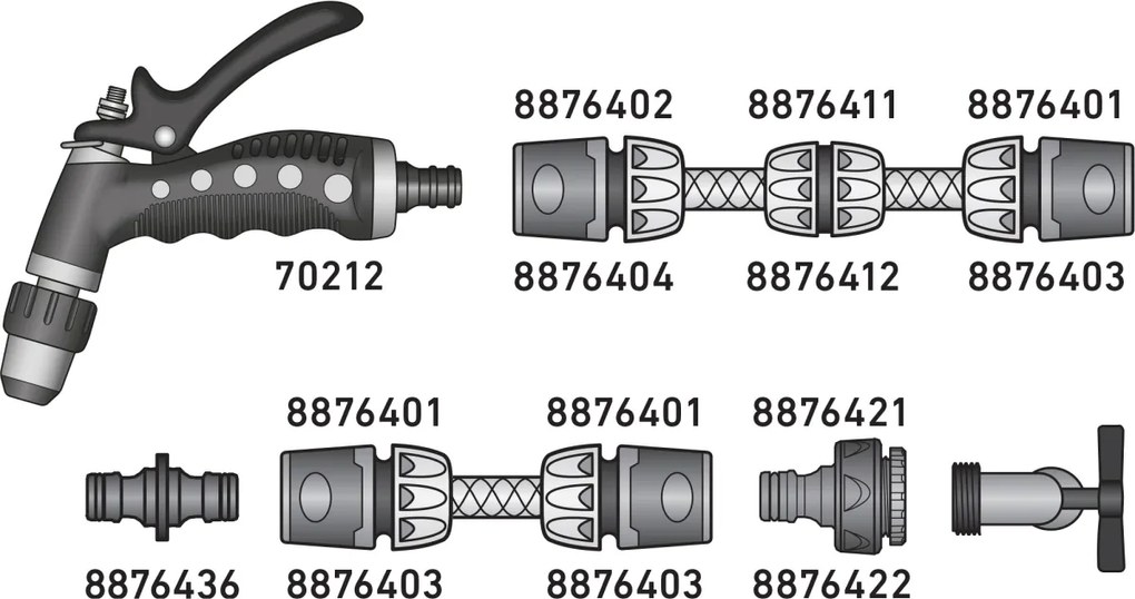 Postřikovač zahradní kovový, MOSAZ