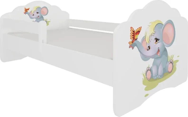 Postel s matrací a zábranou CASIMO ELEPHANT 160x80
