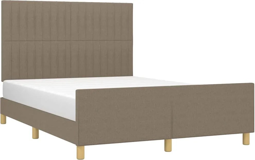 Rám postele bez matrace taupe 140 x 200 cm textil 3125223