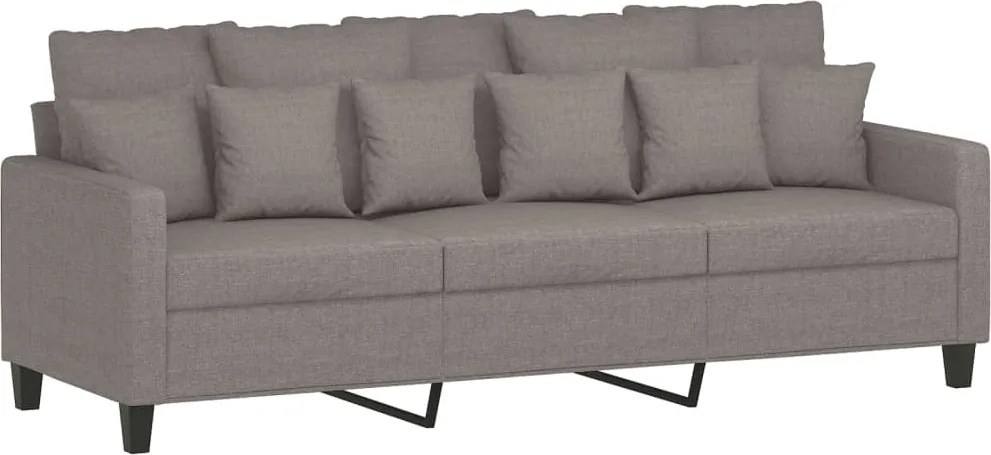 3místná pohovka s podnožkou taupe 180 cm textil 3201096