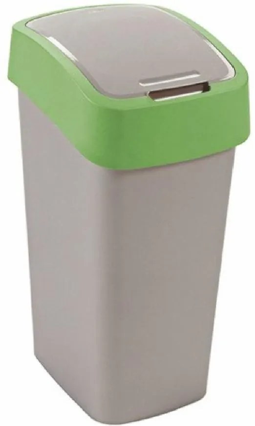 Odpadkový koš Flip Bin 45l 195022 stříbrno/zel.