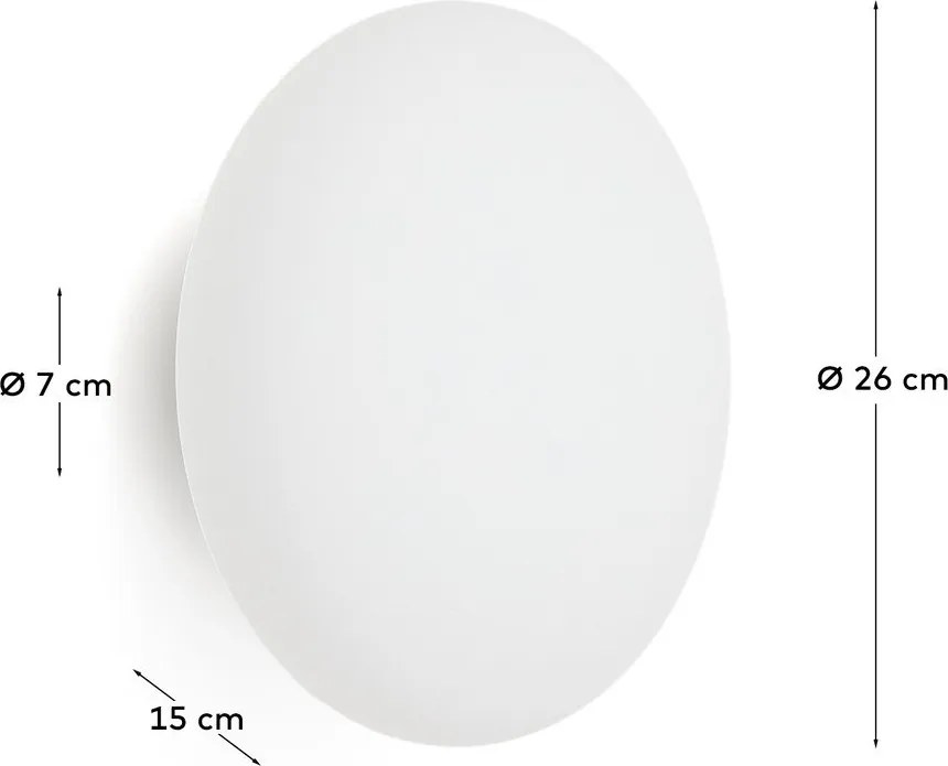Bílé/černé nástěnné svítidlo ø 26 cm Bamila – Kave Home