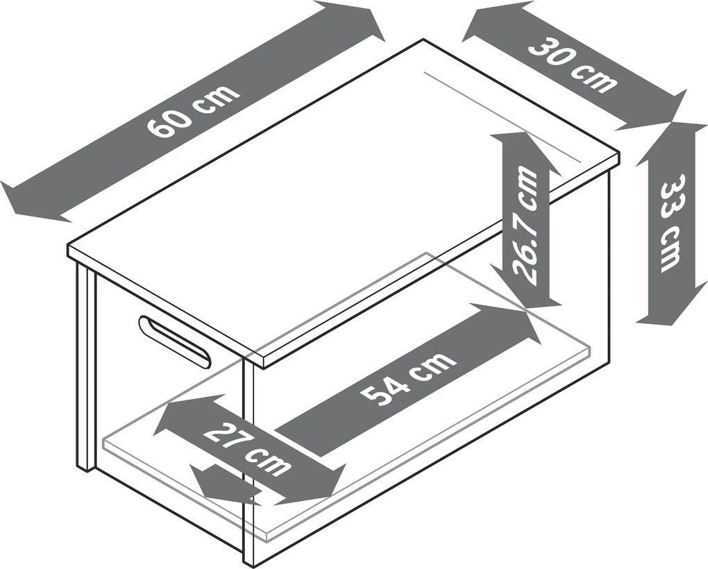 Tchibo - Stohovatelný úložný box s víkem - barva: hnědá