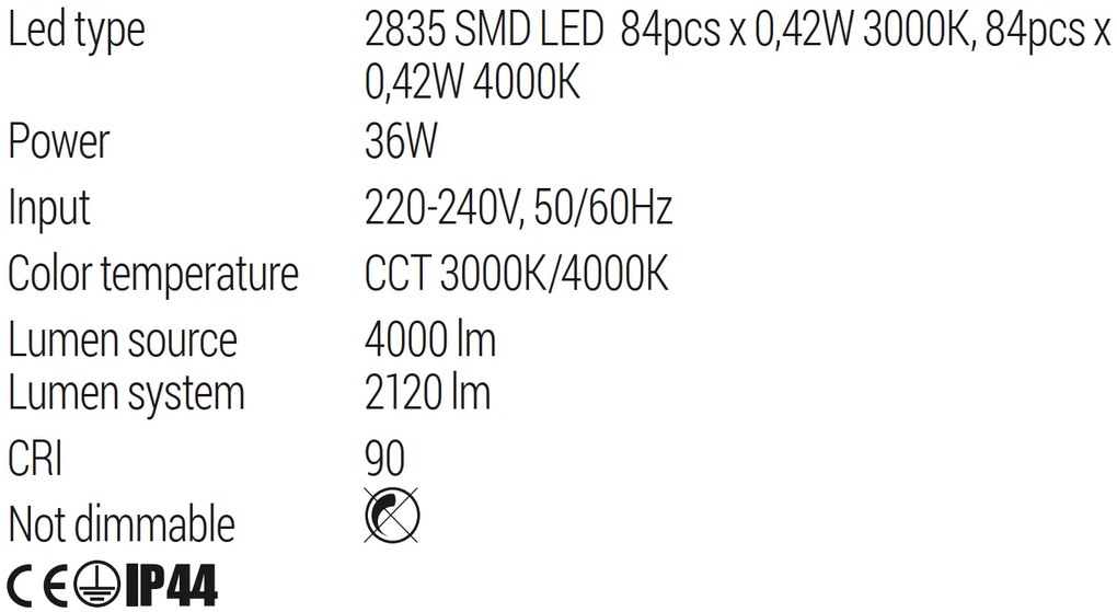 Světla a lustry REDO GROUP Redo HORIZON koupelnové světlo nad zrcadlo 120 cm/LED 36W/3000K-4000K/chrom