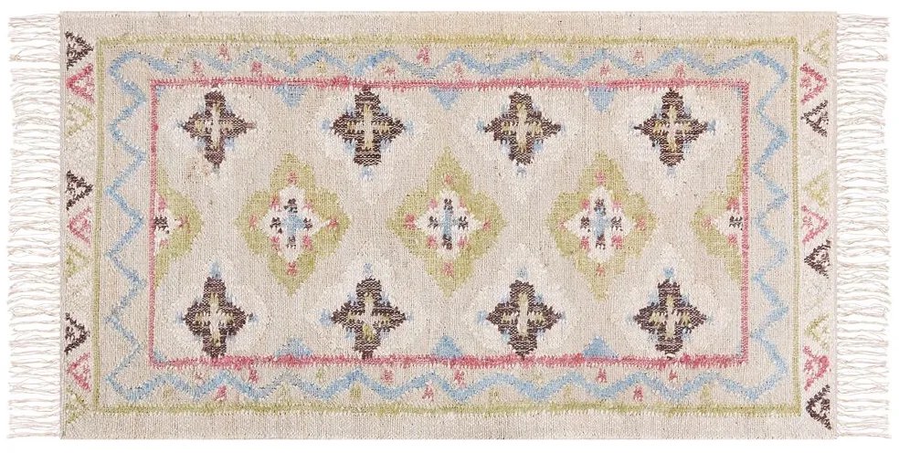 Jutový koberec 80 x 150 cm vícebarevný TERKOS Beliani