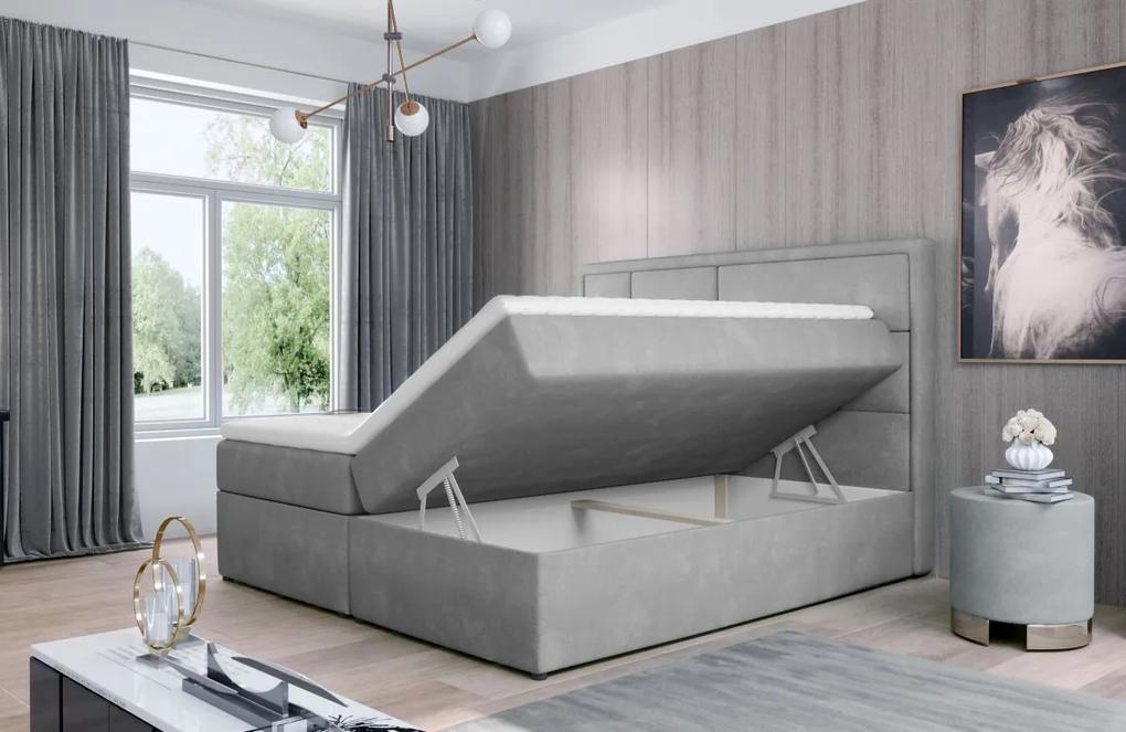 manželská postel boxspring MERON, eko kůže soft 17, 160x200cm