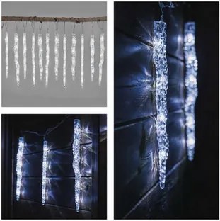 LED vánoční girlanda EMOS DCPC07 12x rampouch 3,6m 230V studená bílá
