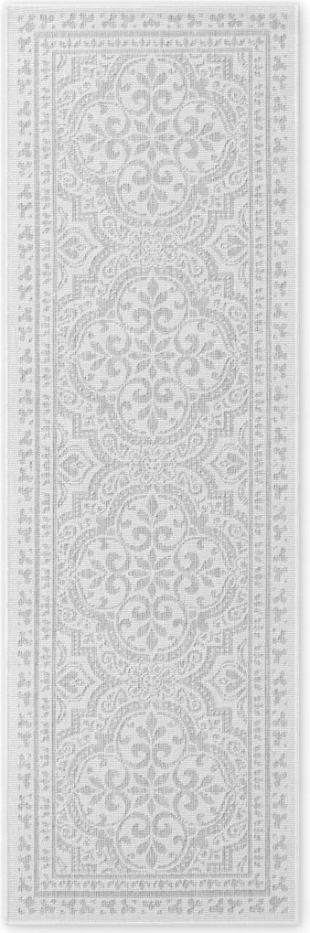 80x250 Běhoun Duet Rosel 106251 White/Gray na ven i na doma