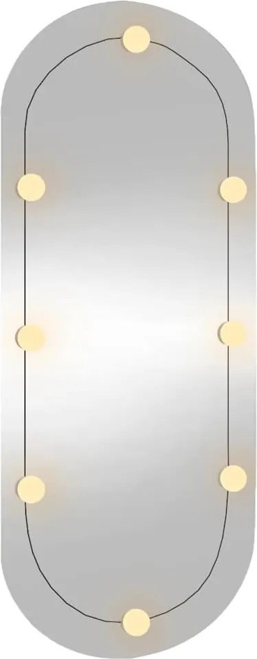 Nástěnné zrcadlo s LED osvětlením 45 x 100 cm sklo oválné 3189164