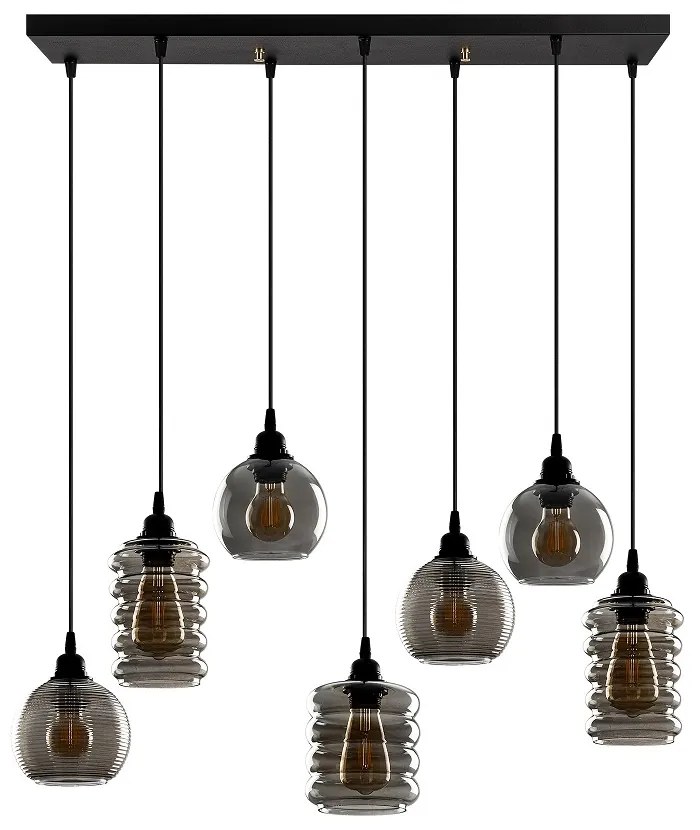 Designový lustr Walden 85 cm kouřový