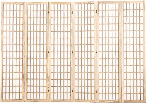 Oddělovač pokojů Japonský stěnový oddělovač 6 panelů pro oddělení místností