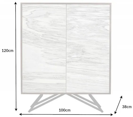 Bílá komoda Mountain Soul 120 cm