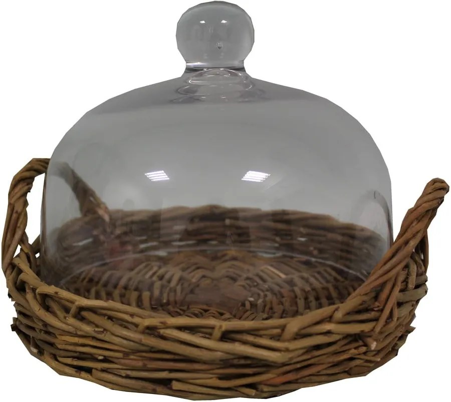 Proutěný košík s poklopem Antic Line Bell, ⌀ 26 cm