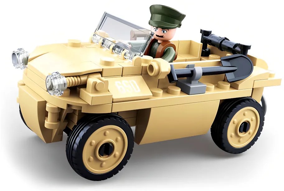 Sluban WWII M38-B0690 Německý obojživelný vůz Schwimmwagen
