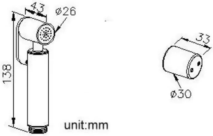 Sapho bidetová sprcha s držákem chrom 1209-02