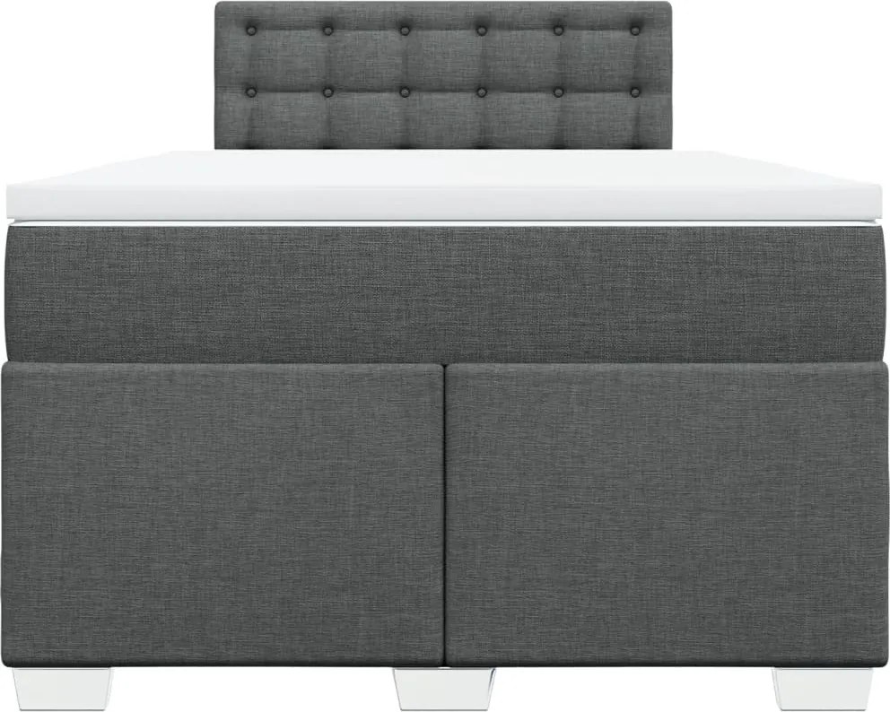 Box spring postel s matrací tmavě šedá 120x190 cm textil 3288142