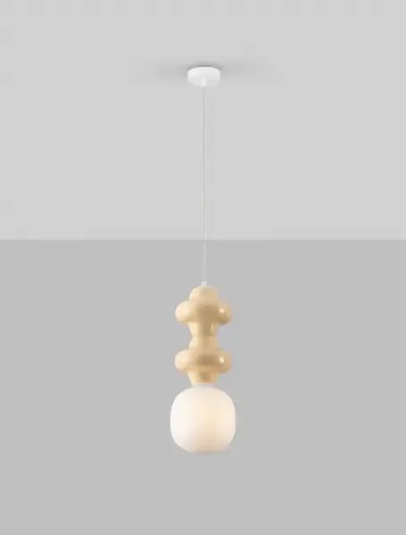 LED žlutobílý designový lustr Clio