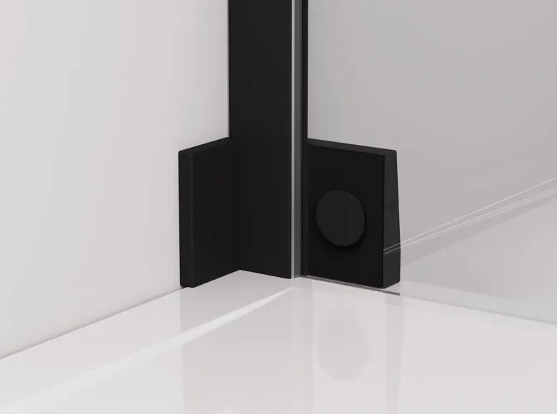 Sanswiss CADURA CA13+CAT1 sprchový kout obdélníkový 120x100 cm Profil: Černá, Sklo: Hladké čiré, Rozměr: 120x100 cm