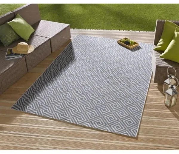 MAXMAX Kusový koberec Meadow - Karo modrý
