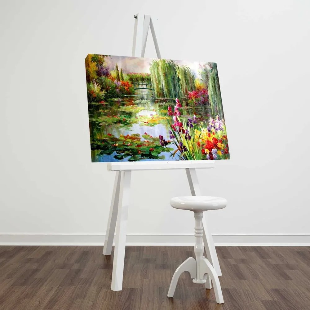 Nástěnný obraz na plátně Impressionist Garden, 70 x 45 cm