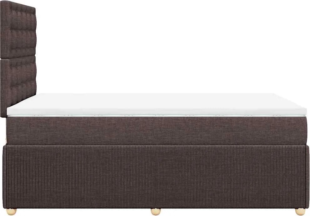 Box spring postel s matrací tmavě hnědá 120x200 cm textil 3294340
