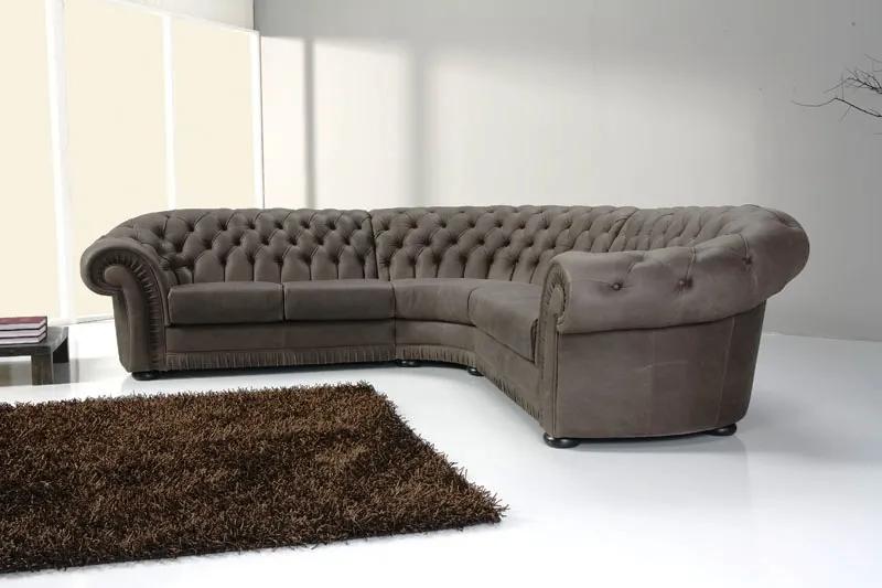 POLYFORMITALIA Luxusní sedačka CARDIFF Provedení: 2-místná MAXI, Vzorník kůží: Spessorato D732 grigio talpa