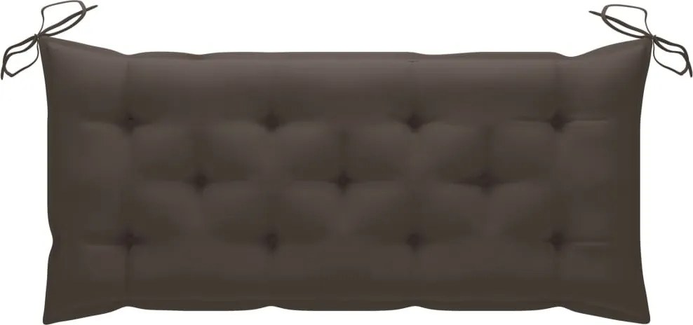 vidaXL Zahradní lavice s poduškou 120 cm masivní akáciové dřevo [3064262] Barva: krémová