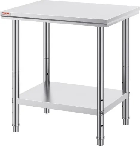 Pracovní stůl 61 × 76,2 × 81,3 cm z nerezové oceli NSF pro na přípravu komerčních