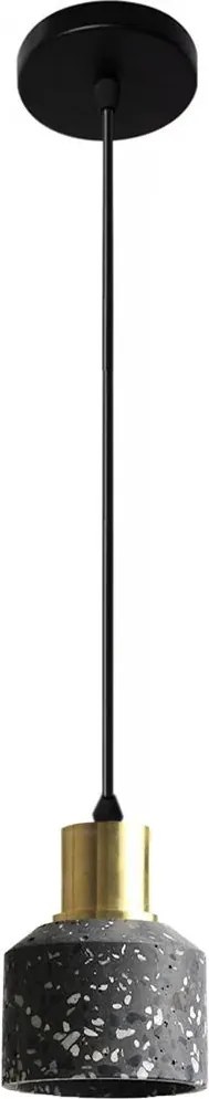 Toolight Toolight, betonová stropní lampa Lastri Black 1xE27 APP930-1CP, černá-zlatá, OSW-07007
