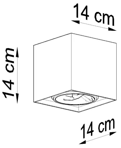 VALDE Stropní světlo, beton SL.0646 - Sollux