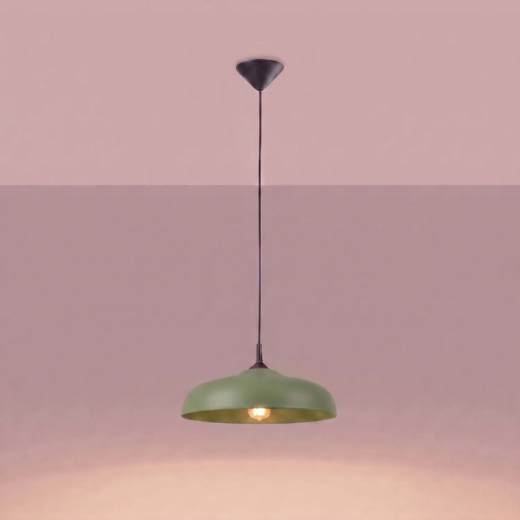 Sollux Lighting Závěsné svítidlo GINA olivově zelené