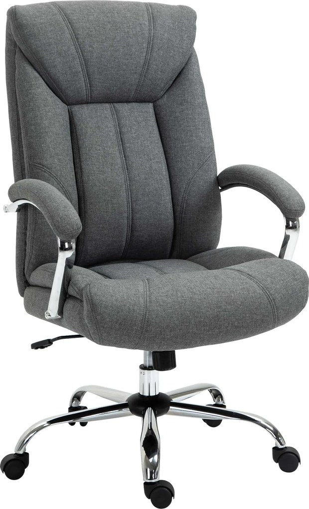 Vinsetto kancelářská židle s houpací funkcí - ergonomická židle s polstrovanými opěrkami a opěrkou hlavy, výškově nastavitelná, otočná židle s opěradl