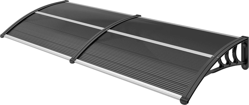 Outsunny Externí Markýza pro Dveře a Okna 196x75 cm Ochrana Před Sluncem a Deštěm s Polykarbonátovým Krytem a Hliníkovou Opěrkou | Aosom