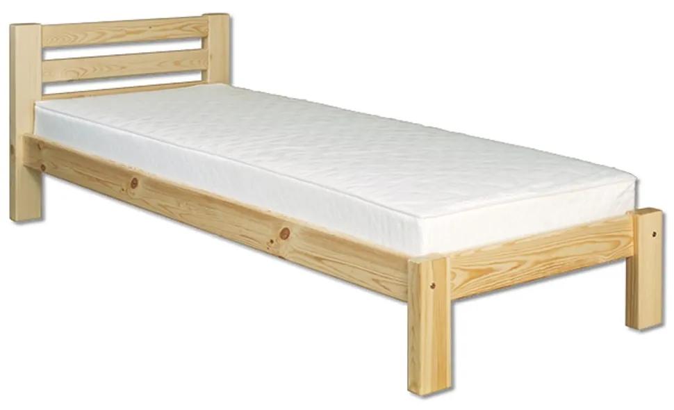 Drewmax Borovicová postel LK127 100 x 200 cm - bezbarvý