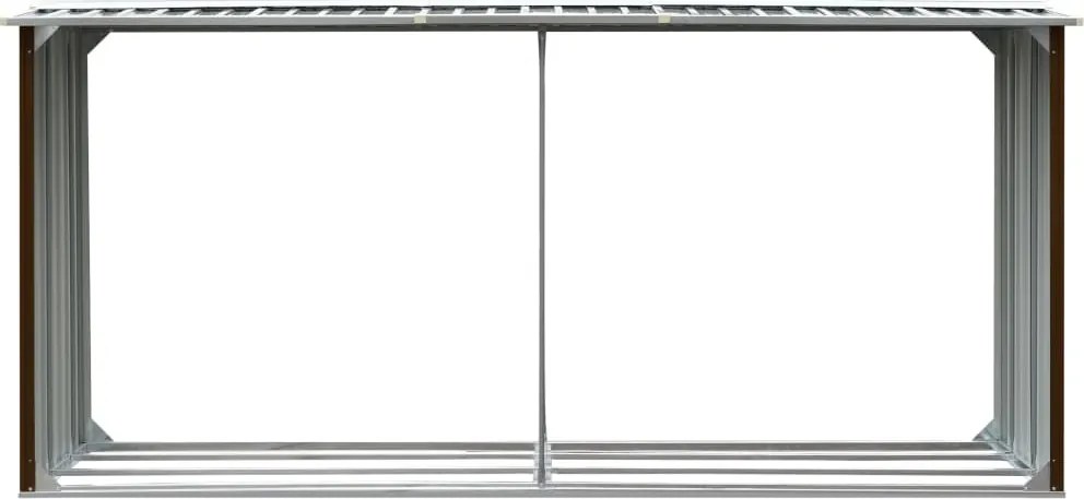 vidaXL Zahradní kůlna na dříví pozinkovaná ocel 330x92x153 cm [47087] Barva: Hnědá