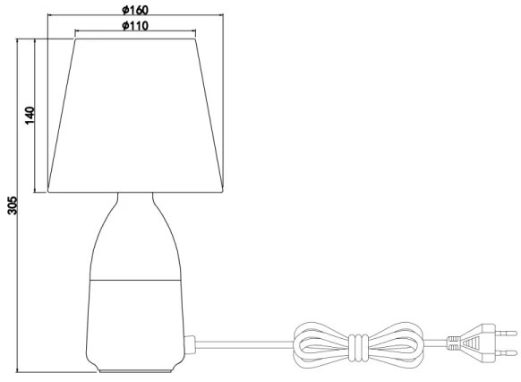 GLOBO 24135C - Stolní lampa EUGEN 1xE14/40W/230V