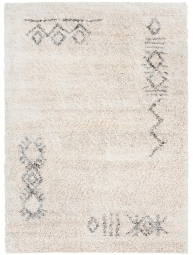 Kusový koberec shaggy Abrar krémový 80x150cm
