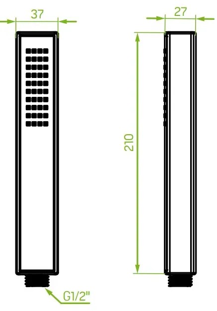 Laveo Pola, ruční sprchová hlavice, 1 funkce, růžové zlato, LAV-NAP_8SAD